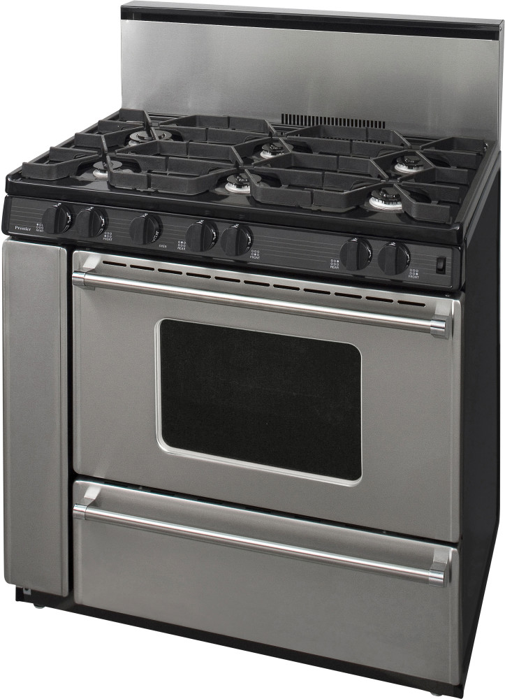 Premier P36S3282P 36 Inch Freestanding Gas Range with 6 Sealed Variable ...
