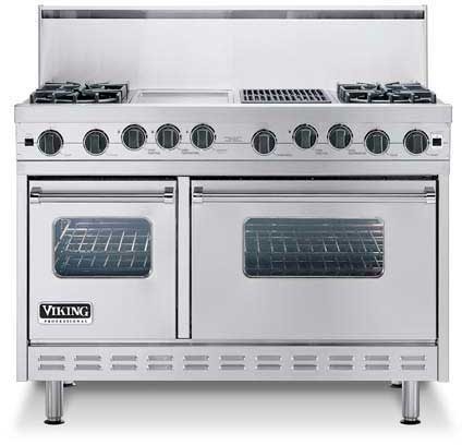 Viking VDSC4854GQSS 48 Inch Pro-Style Dual-Fuel Range with 4 Open ...