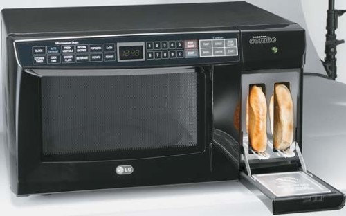 LG LTM9020B 0.9 Cu. Ft. Microwave/Toaster Combo w/ 10 Power Levels & 9 ...