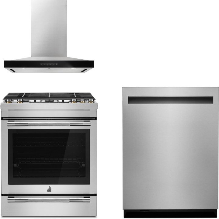 JennAir JARERADWRH813 3 Piece Kitchen Appliances Package with Dual Fuel ...