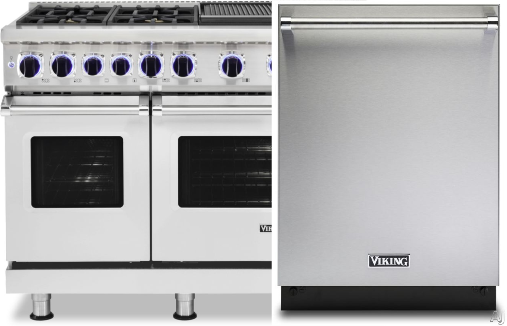 Viking VIREDW103 2 Piece Kitchen Appliances Package with Dual Fuel ...